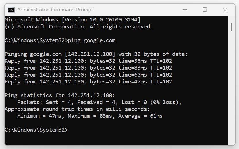 1.4 Contoh Output PING dan Penjelasannya - Data Komputer